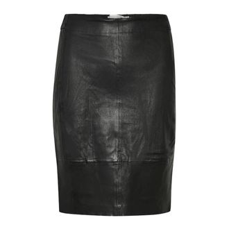 Inwear Schwarzer Premium-Lederrock - - Skirts - Damen - Schwarzk - 2XS