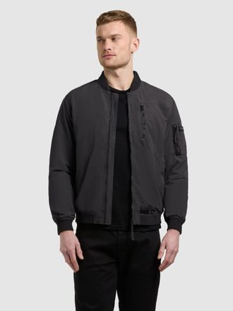 Khujo Blouson KHUJO IBE, Herren, Gr. XXL, schwarz, Web, 100% Nylon, regular fit h&uuml;ftlang, eingesetzt angesetztes B&uuml;ndchen, Jacken Blouson