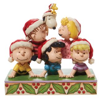 Enesco Peanuts by Jim Shore Urlaubspyramide gestapelt mit Freundschaft, 16,5 cm, Mehrfarbig