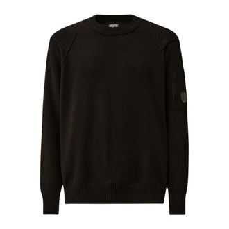 C.P. Company Rundhals-Pullover aus Lammwolle - - Knitwear - Herren - Schwarzk - XL