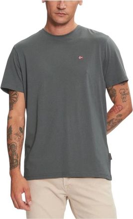 Napapijri Homme, Tops, Vert, Taille: XL T-shirt en coton &agrave; manches courtes et col rond