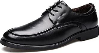 Generic Chaussures habill&eacute;es for Hommes, Derbies &agrave; Lacets, Bout Rond, en Cuir PU, Semelle en Caoutchouc, Tige Basse, Talon Bloc antid&eacute;rapant, Chaussures de Ba