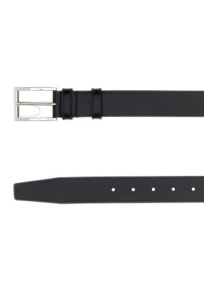 Prada Mens Belt Black Calfskin