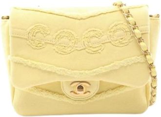 Chanel Pre-owned Vintage Denim Shoulder Bag - Femme - Pre-owned - Jaune - Taille: ONE Size