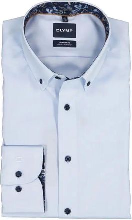 Olymp Herren Hemd blau Baumwolle