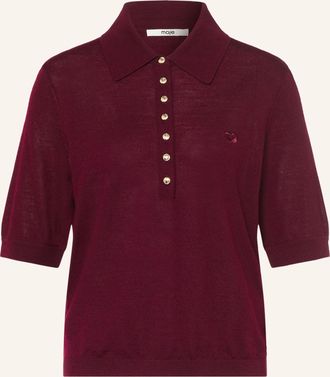 Maje Strick-Poloshirt lila