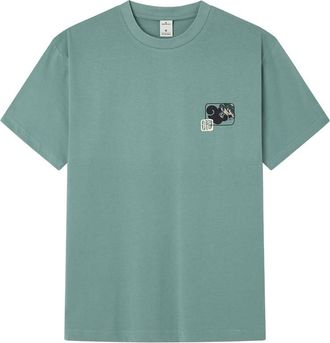 Springfield Herren Dragon Sushi Ss T-Shirt. 100% Bci Cotton Baumwolle, grün, XL