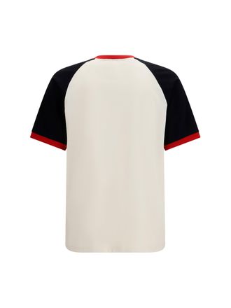Versace Mens Cotton Jersey T-Shirt Dirty White-Black T-Shirts White/black And Polos