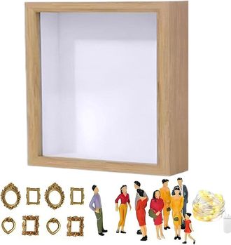 Generic Schattenbox,Familienerinnerungen Museum Schattenstatue Schrank | Display-Liste In Shadowbox Ausf&uuml;hrung - F&uuml;r Heimw&auml;rmung Hochzeit Abschluss Ruhestand 