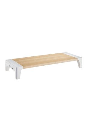 Boxxx Schreibtischaufsatz, Wei&szlig;, Birke, Metall, Kunststoff, Holzwerkstoff, 21.5x8x55.4 cm, Arbeitszimmer, Schreibtische, B&uuml;rotische