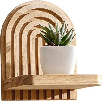 Generico Wandregale - Multifunktionale Organizerhalterung, Wandregal aus Holz, schwebendes f&uuml;r Wohnzimmer, Schlafzimmer, K&uuml;che, Wohnzimmer, Meditation, Blument