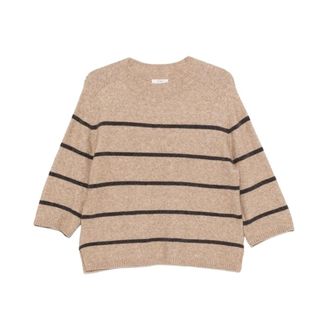 Yerse Ninas45 Gestreifter Pullover - - Knitwear - Damen - Beige - S