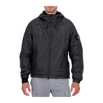 Stone Island Homme, Vestes, Noir, Taille: XL Veste légère à capuche avec isolation PrimaLoft