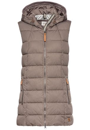 Camel Active Damen Lange Weste mit Kapuze Walnuss, womenswear-42