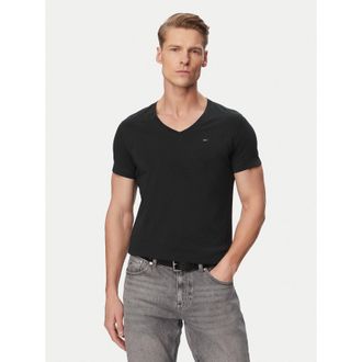 Tommy Jeans T-Shirt DM0DM04410 Schwarz Regular Fit