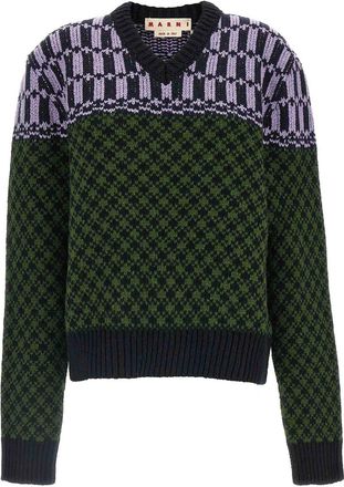 Marni Pull Col Rond - Multicolore