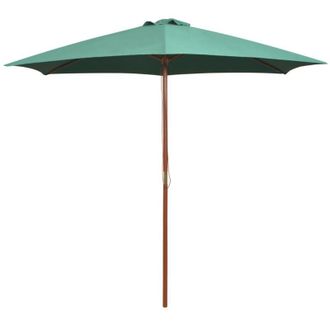 vidaXL Parasol avec poteau en bois 270 x 270 cm Vert