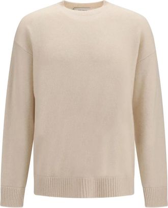 Laneus Pull en cachemire et soie &agrave; col rond - Homme - Pulls - Beige - Taille: XL