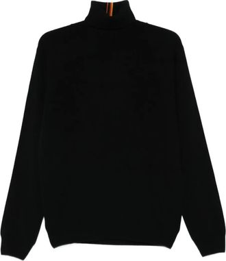 Paul Smith Rollkragenpullover mit Streifendetail - Schwarz