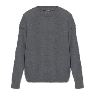 Balmain Rundhals-Pullover - - Knitwear - Herren - Grau - M