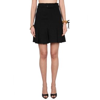 Patou Pleated Mini Skirt - - Skirts - Damen - Schwarzk - M