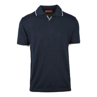 Daniele Fiesoli Homme, Tops, Bleu, Taille: XL Polo en maille