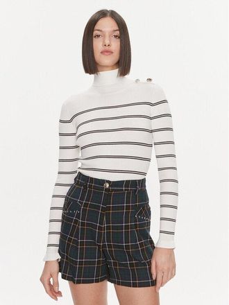 Liu Jo Rollkragenpullover MF3002 MS99E Wei&szlig; Slim Fit