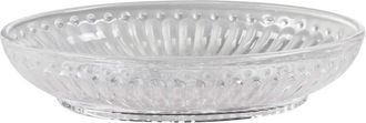 Chic Antique Seifenschale mit Rillen aus Glas romantischer French-Stil H2/L13/B9 cm durchsichtig
