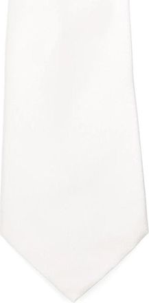 Canali Silk with Satin Finish Necktie - White