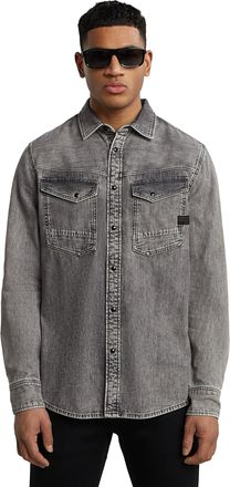 G-Star Herren Dakota Slim Hemd, Grau (Sun Faded Graphite Grey D23616-D540-H162), XXL