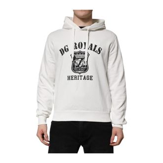 Dolce & Gabbana Hoodie mit Grafikdruck - - Sweatshirts & Hoodies - Herren - Wei&szlig; - XS