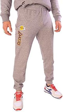 New Era Pantalon de jogging - Édition limitée - Gris et noir - Logo NFL, Los Angeles Lakers, Chicago Bulls, Los Angeles Lakers Light/Grey, XXXL