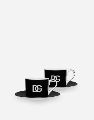 Dolce & Gabbana 2er-set Teetassen Mit Untertasse Aus Porzellan - Teetassen Mehrfarbig Onesize