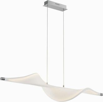 Lucande Led Suspension en Tissu &agrave; intensit&eacute; variable Edano en textile pour salon & salle &agrave; manger