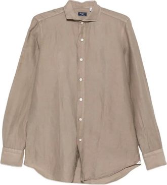Finamore Homme, Chemises, Brun, Taille: L Chemise Napoli