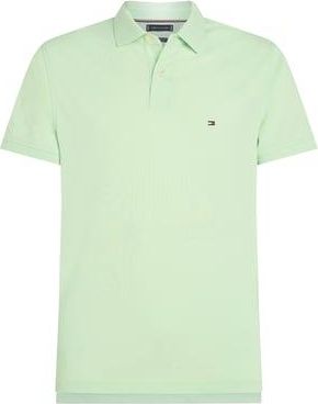 Tommy Hilfiger gerades Baumwoll-Piqué Polo in Grün