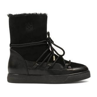 Kazar Schwarze Schneestiefel mit Wildlederobermaterial - - Shoes - Damen - Schwarzk - 37 EU