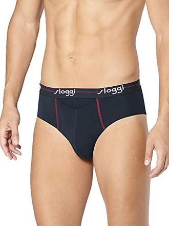 sloggi for men Men Start Ho Midi C2p, Bikini Homme, Bleu (Blue - Dark Combination M008), Small (Taille fabricant: 4)