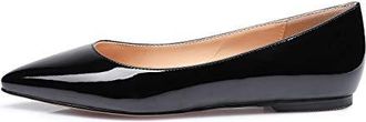 Castamere Chaussures Plates Femme Bout Pointu Basse Talon Ballerines Escarpins Noir Vernis Chaussures EU 37
