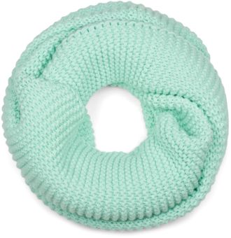 styleBREAKER Damen Strick Loop Schal Einfarbig mit Linksstrick Muster, warmer Winter Strickschal, Schlauchschal 01018166, Farbe:T&uuml;rkis