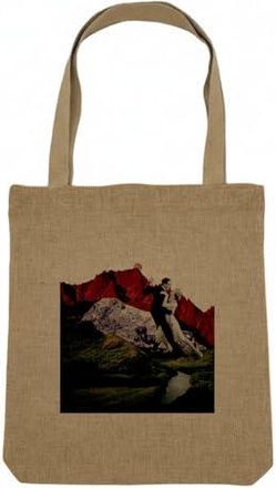 Fabulous Sac Shopping Tote Bag Aspect Lin - Danseurs G&eacute;ants Collage Vintage Illustration Art Humour Surrealiste Psychedelique - Sac de Courses Toile Epaisse 36