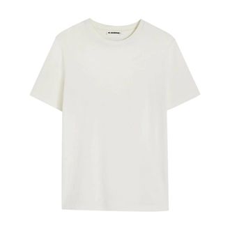 Jil Sander Baumwoll-T-Shirt mit Logo - - Tops - Damen - Wei&szlig; - S
