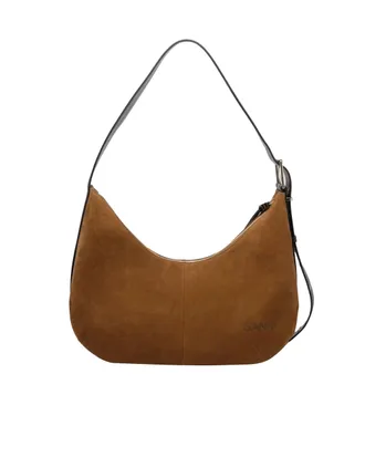 Ganni Womens Hobo Bag Belt Caramel Caf&eacute; Polyester Shoulder