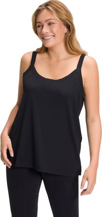 Ulla Popken Damen Spaghetti-top T-Shirts, Schwarz, 54-56 EU