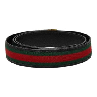 Gucci Pre-owned Sherry Line Lederg&uuml;rtel - - Pre-owned - Herren - Schwarzk - ONE SIZE