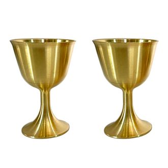 Aboofan Messing Weinkelch 1.57 Zoll Polierter Trinkbecher F&uuml;r Buddhistische Rituale Tempel Zeremonien Und Hausgebrauch Altar Kelch