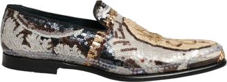 Dolce & Gabbana Homme, Chaussures, Multicolore, Taille: 43 EU Mocassins Orn&eacute;s de Sequins
