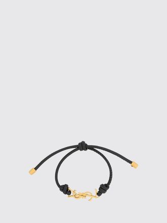 Saint Laurent Bracelet Cassandre en cuir dagneau avec monogramme et cordon
