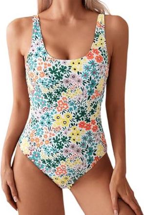 Generic Maillot de bain une pi&egrave;ce pour femme, maillot de bain imprim&eacute; de sport, vacances, modeste, contr&ocirc;le du ventre, maillot de bain &agrave; s&eacute;chage rapide, dos n