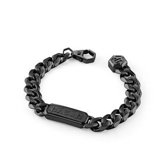 Philipp Plein Armb&auml;nder - Armband Gothic Tag - Gr. S - in Schwarz - f&uuml;r Damen